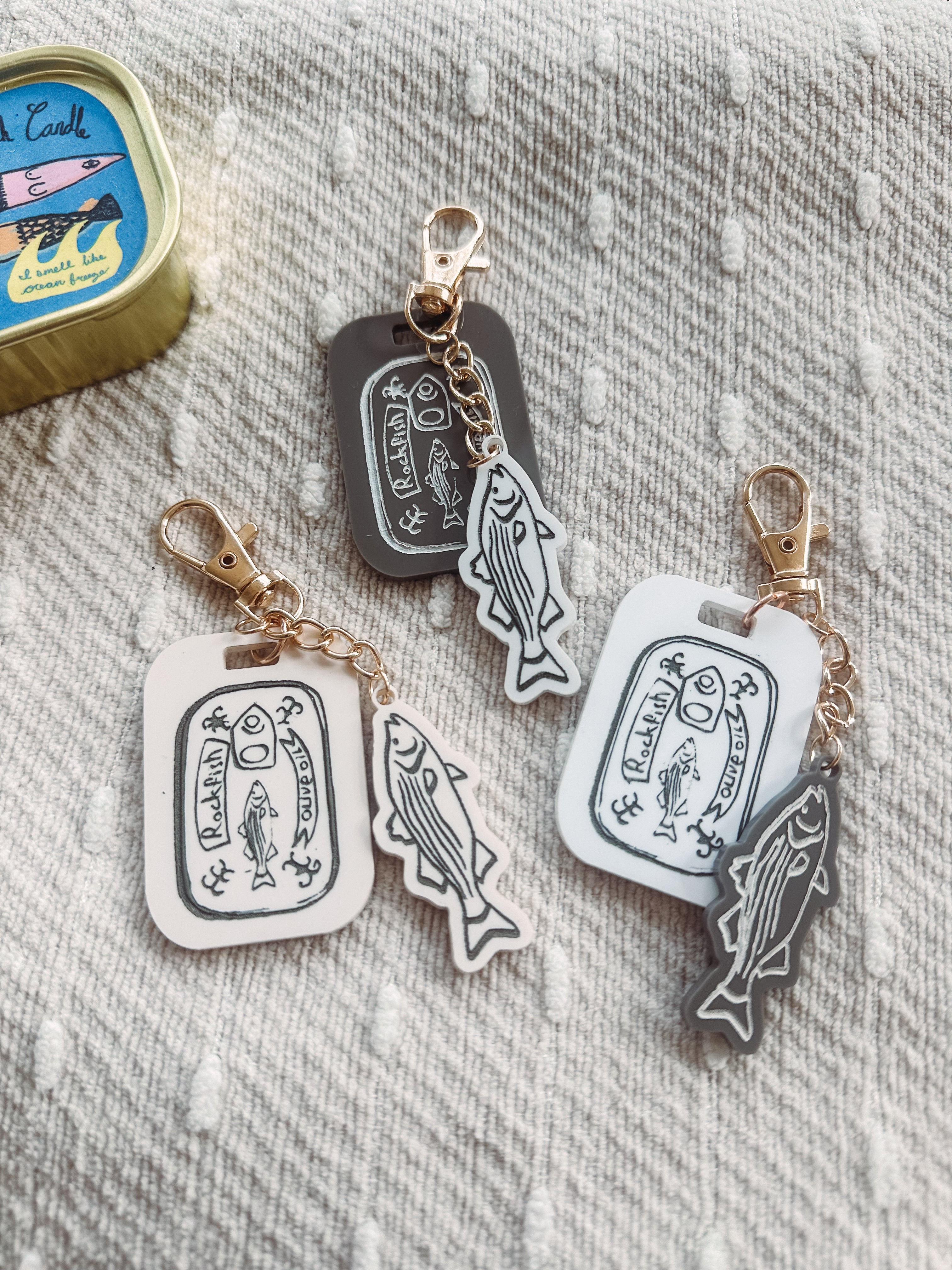 Rockfish Tin Can Keychain – Lucky Kat Design